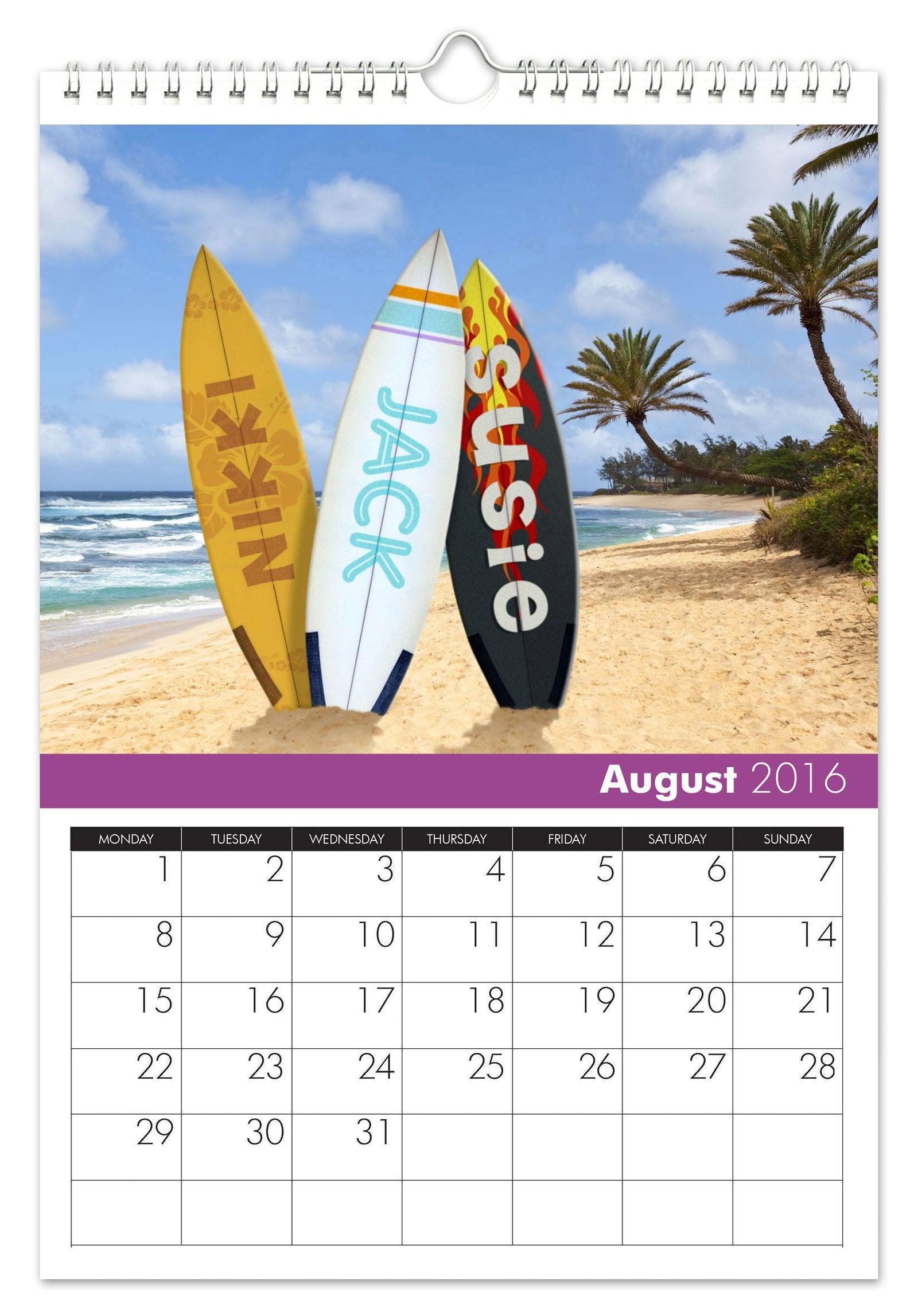Buy Personalised 2026 Family & Friends Calendar, For 2 To 6 People, In ...