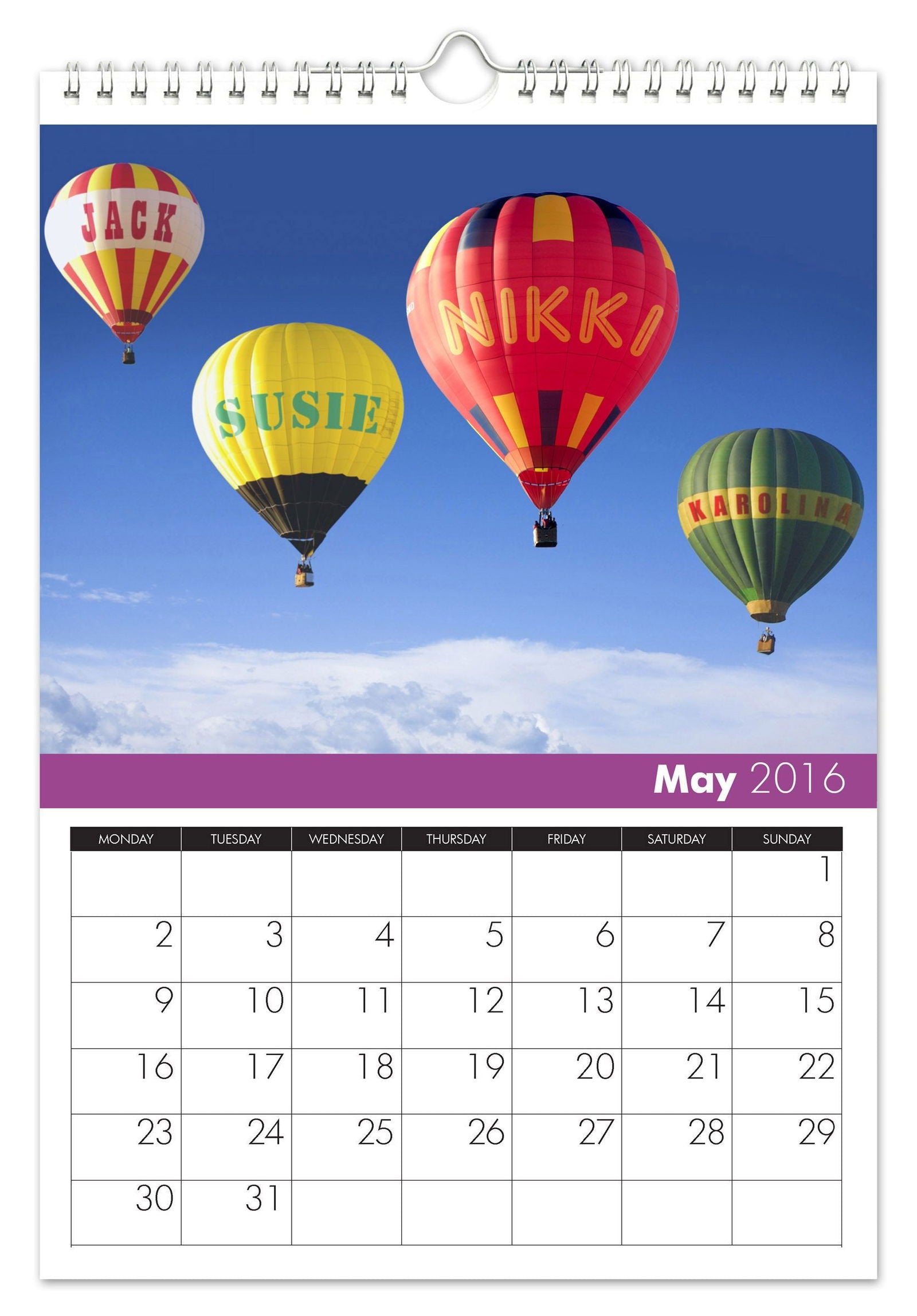 Buy Personalised 2026 Family & Friends Calendar, For 2 To 6 People, In ...
