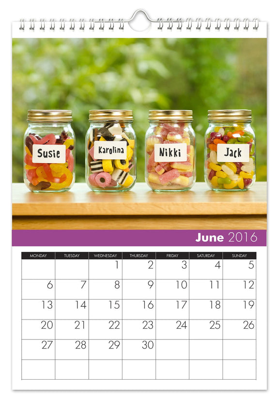 Buy Personalised 2026 Family & Friends Calendar, For 2 To 6 People, In ...