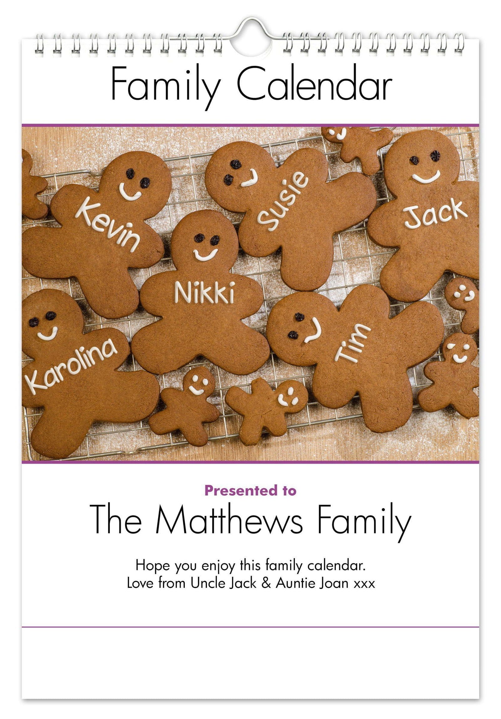 Buy Personalised 2026 Family & Friends Calendar, For 2 To 6 People, In ...