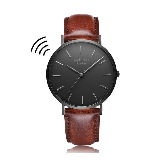Buy Contactless Payment Watch - Men's Minimalist, Walnut Strap, Modern ...