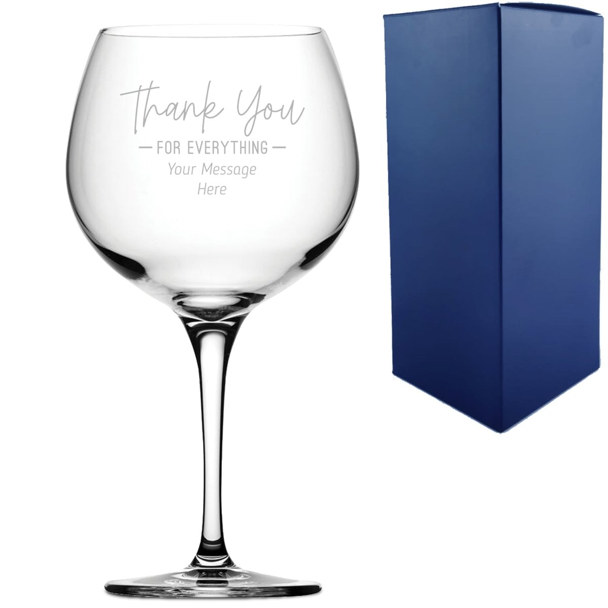 Buy Engraved Gin Glass with Thank You for Everything Design from £11.96 ...