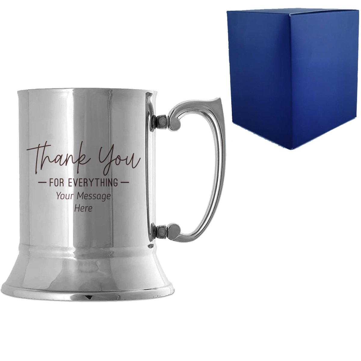Engraved Metal Tankard with Thank You for Everything Design - – Gifts ...
