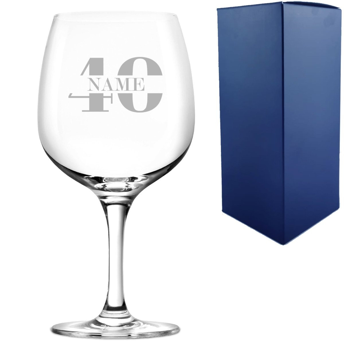 Engraved Spanish Gin Copa Balloon Cocktail Glass with Name in 40 Design ...