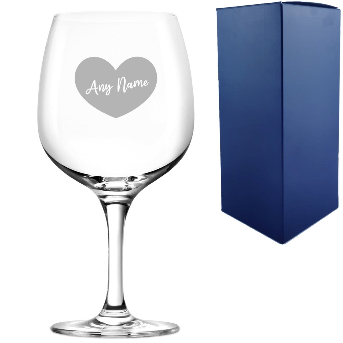 Buy Engraved Spanish Gin Copa Balloon Cocktail Glass with Name in Heart ...