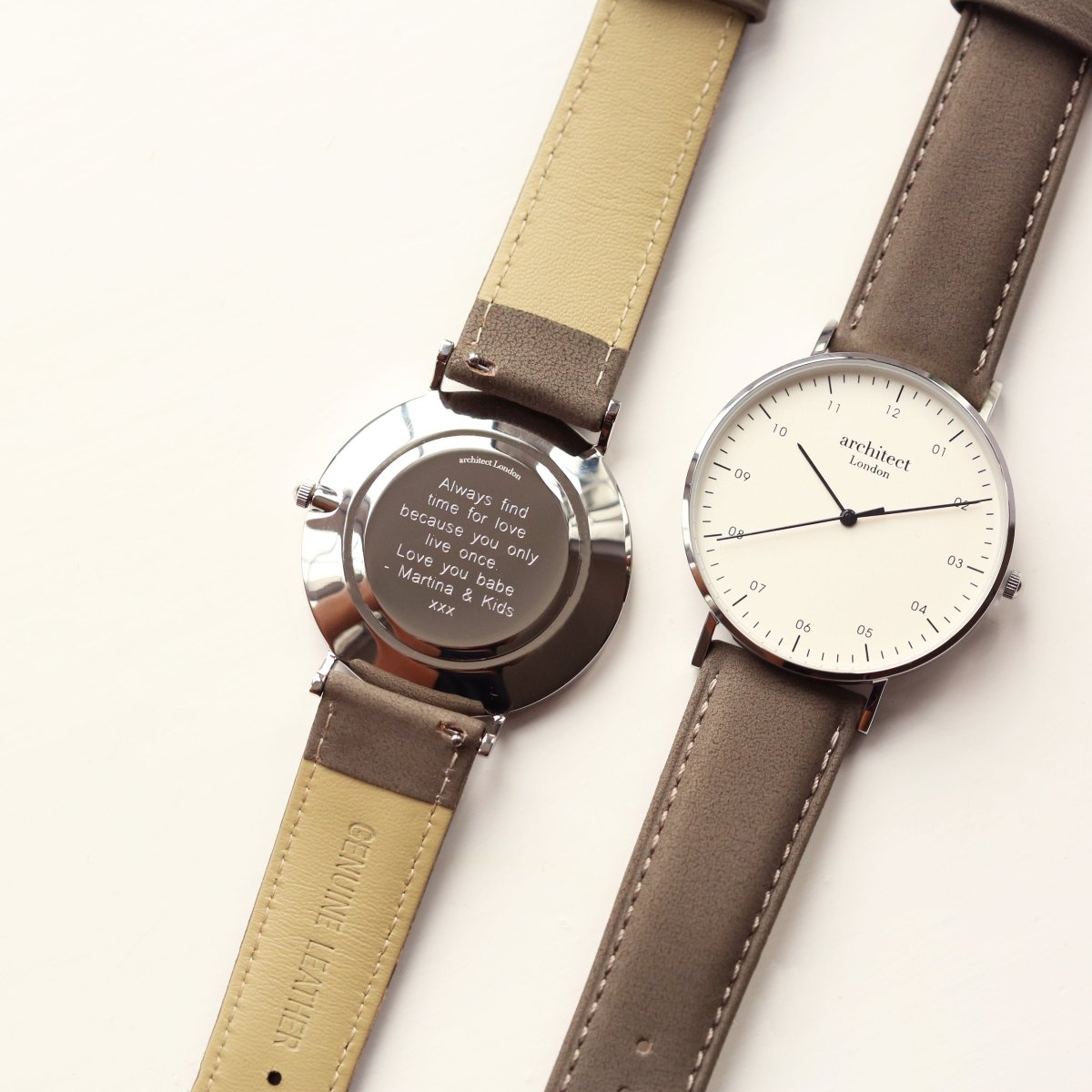 Buy Modern Font Engraving - Men's Architect Zephyr, Urban Grey Strap ...