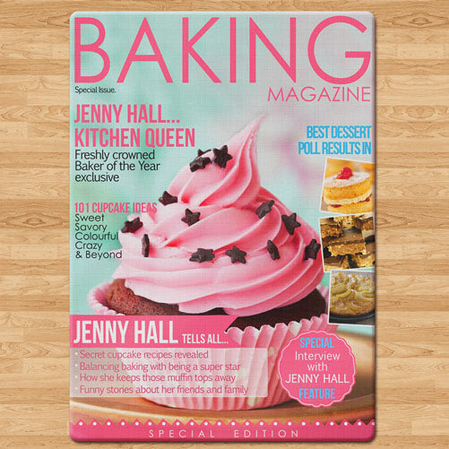 Buy Personalised Personalised Baking Magazine Glass Chopping Board from ...