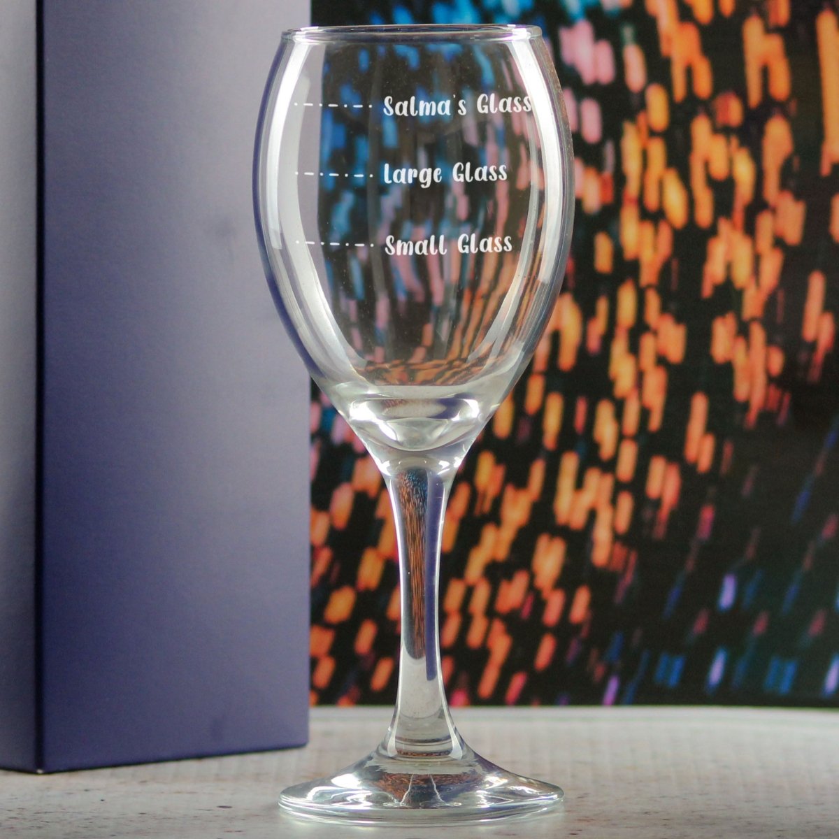 Buy Personalised Engraved Pure Wine Glass with Name's Glass Handwritten ...