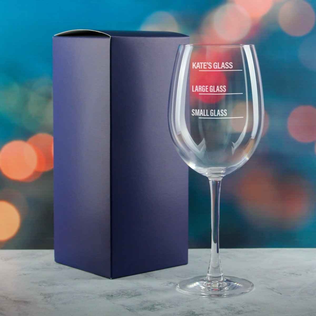 Buy Personalised Engraved Reserva Wine Glass with Name's Glass Bold ...