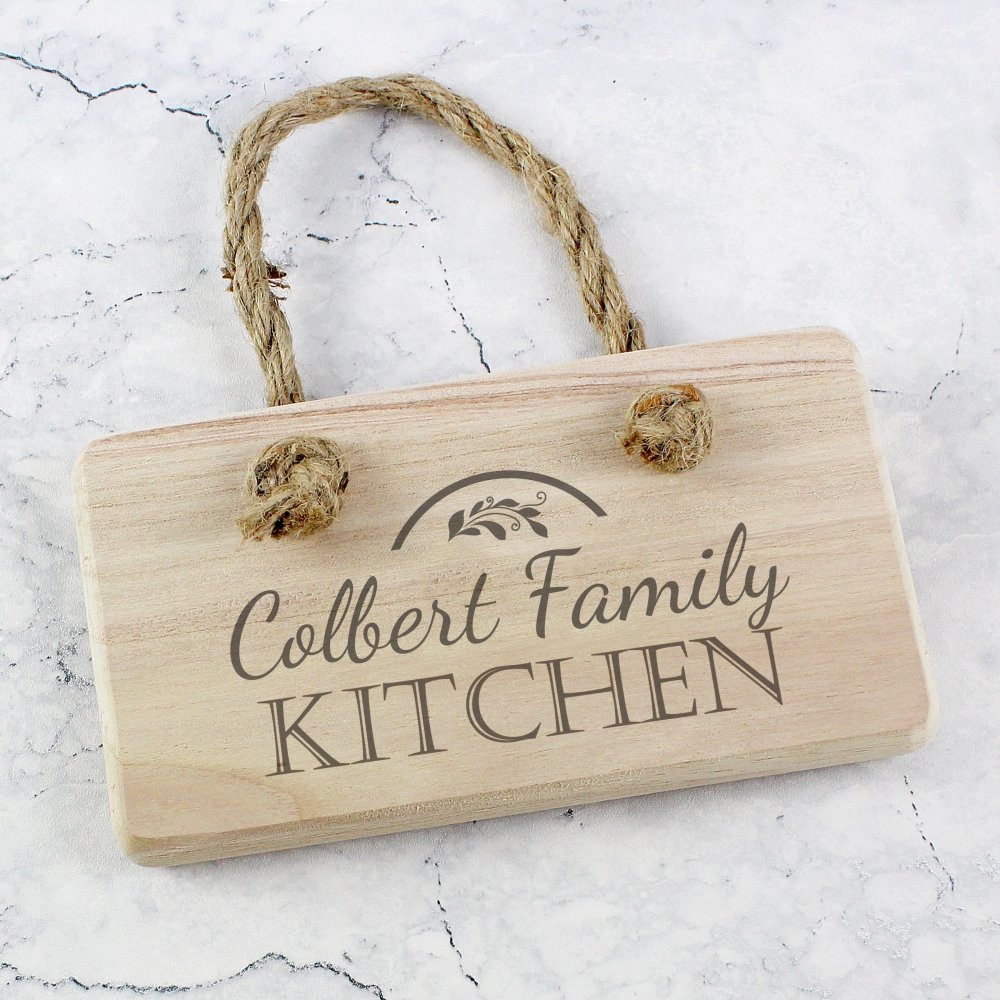 Buy Personalised Kitchen Wooden Sign from £8.99 - Gifts Finder