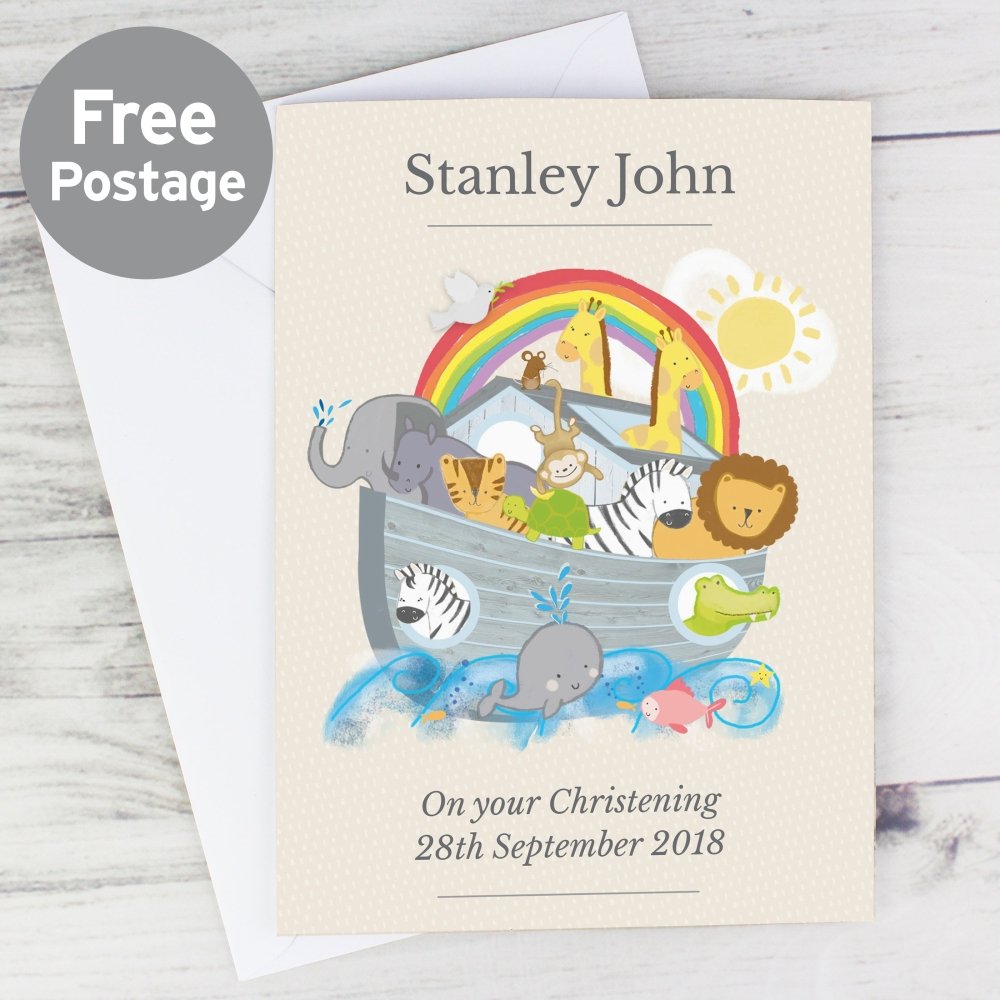 Buy Personalised Noah's Ark Card from £4.80 - Gifts Finder